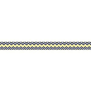 Barker Creek Double-Sided Border 2-Pack, Navy & Yellow Chevron, Decorate Galore with 70' of Border, Coordinating Designs Printed On Both Sides for Twice The Value, 3" x 70' (3694)