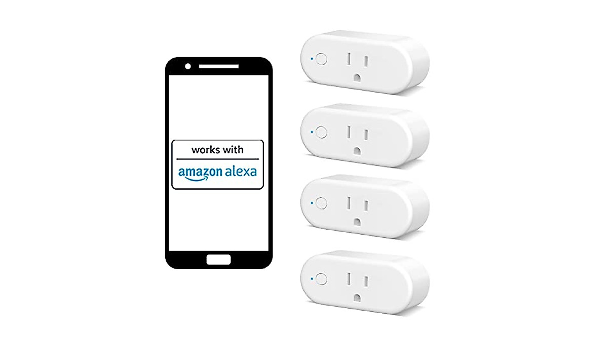 WISEBOT Alexa Smart Plugs 4-Pack | Space-Saving Design