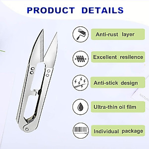 3Pcs Sewing Scissors Clippers, Multipurpose Quick-clip Yarn Thread Cutter, Portable Embroidery Thrum Fishing Thread Cutter, Mini Snips Trimming Nipper for Stitch, Small Plants, Crafts, DIY Projects
