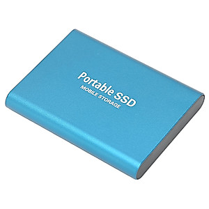 External Hard Drive, Portable Hard Drive SSD Storage Type C for PC, Desktop, Laptop, Compatible for OS X, for Windows 10 8 7 XP, for Linux(Blue 128GB)