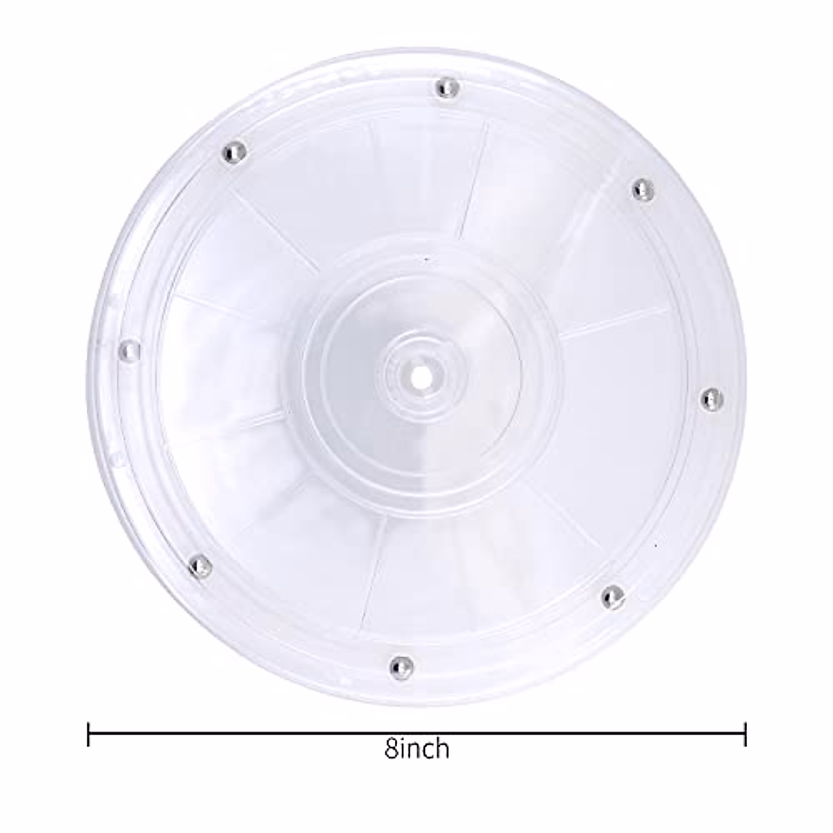 DGQ 8 Inch Plastic Turntable Lazy Susan Organize Clean Acrylic Turntable Bearings Hardware for Kitchen Bottle Rack, Spice Rack, Cake Decoration, Tea Table, Kettle, Water Cup Rack, Fruit Snack Rack