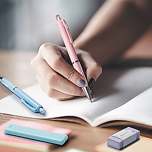 Four Candies Pastel Mechanical Pencil Set - 3PCS 0.7mm Mechanical Pencils with 360PCS HB Lead Refills, 3PCS Erasers and 9PCS Eraser Refills, Cute Colored Mechanical Pencils for Drawing & Writing