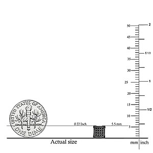 Dazzlingrock Collection Round Black Diamond Cluster Square Unisex Stud Earrings (0.10 ctw) in Black Plated 925 Sterling Silver in Push Back