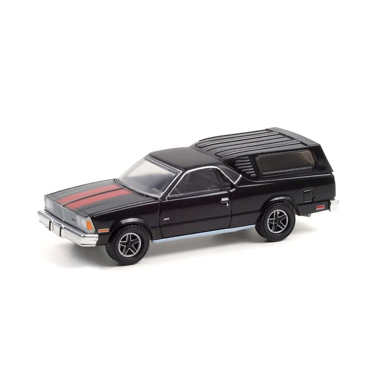 1981 Chevy El Camino with Camper Shell, Black - Greenlight 30310/48-1/64 Scale Diecast Model Toy Car