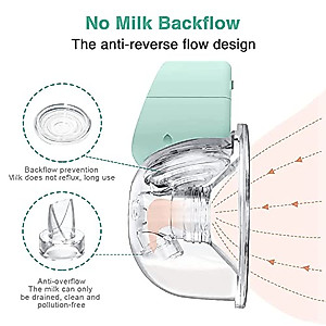 Hands Free Breast Pump - Wearable Breast Pump Electric,Portable Breast Milk Extractor & Collector, Silicone Breastfeeding Pumps,2 Modes 5 Adjustable Levels Rechargable Wireless Milk Pump for New Mom