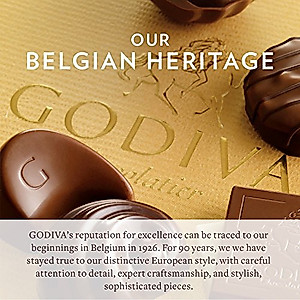 Godiva Chocolatier Red Ribbon Gold Ballotin Assorted Gourmet Chocolates 19 Count Gift Box, Great for Gifting