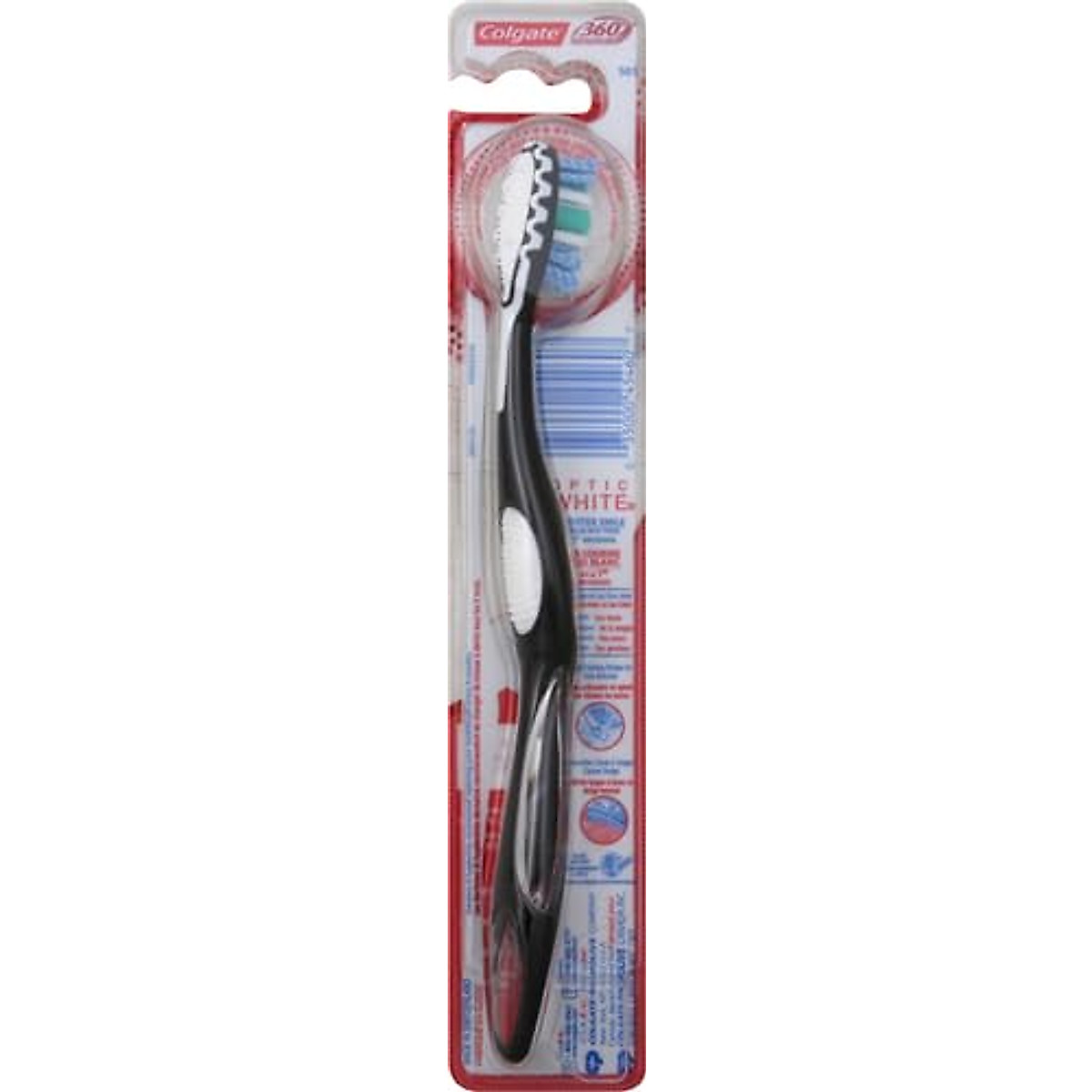 Colgate 360 Optic White Toothbrush, Medium, 1 Count