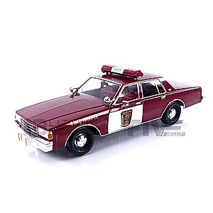 Greenlight 1987 Chevrolet Caprice Burgundy with Burgundy Interior Minnesota State Trooper Fargo (1996) Movie Artisan Collection 1/18 Diecast Model Car
