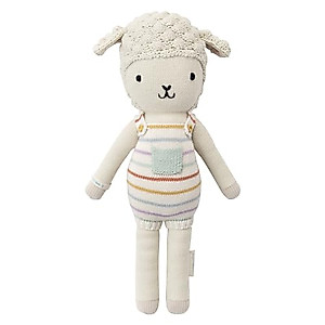 cuddle + kind Avery The Lamb Little 13" Hand-Knit Doll – 1 Doll = 10 Meals, Fair Trade, Heirloom Quality, Handcrafted in Peru, 100% Cotton Yarn