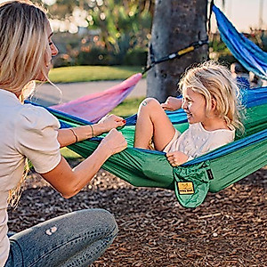 Wise Owl Outfitters Camping Hammocks Duo - Set of 2, Adults and Kids Hammock for Outdoor, Indoor, Single & Double Use w/Tree Straps - Camping Gear Essentials,