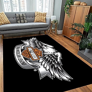 Moto Gp, Motorsport Rugs, Harley for Garage Rug, Personalized Rug, Non-Slip Backing,Themed Rug, Rug for Living Room, ms0205.2(39”x59”)=100x150cm