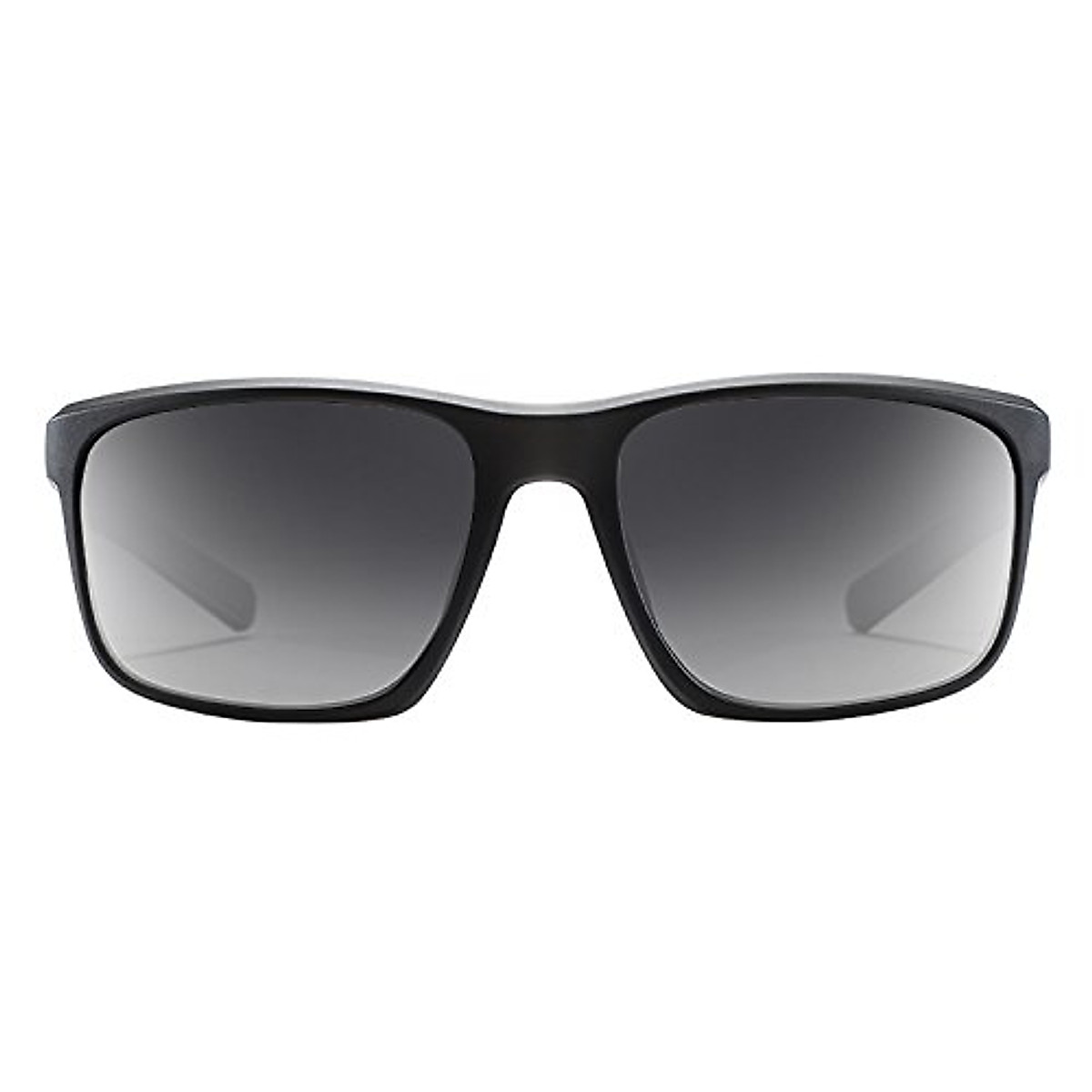 Native Eyewear Wells Polarized Rectangular Sunglasses, Matte Black Crystal/Gray, 58 mm