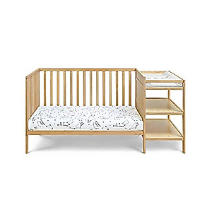 Suite Bebe Palmer Island 3-in-1 Convertible Crib and Changer Combo in Natural