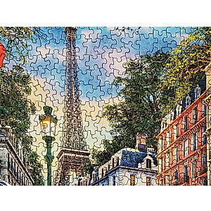 Majestic by Springbok 1000 Piece Jigsaw Puzzle Paris Street Life - Made in USA - Compact Box
