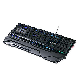 BLOODY B380 Light Strike 8 Key Optical Membrane Gaming Keyboard | Full RGB LED Backlit Keyboard | Smooth & Linear Quite Keys | Ergonomic Detachable Wrist Rest Design | LK Optical Gaming Series