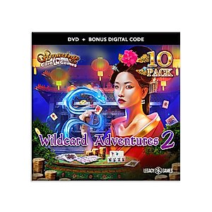 Legacy Games Card & Tile Games for PC: Wildcard Adventures Vol. 2 (10 Game Pack) - PC DVD with Digital Download Codes