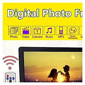 10.1/10 Inch Screen Digital Photo Frame HD 1024x600 LED Backlight Full Function Picture Video Electronic Album Baby (Color : White, Size : UK)