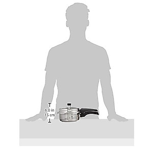 Prestige Deluxe Alpha Stainless Steel Pressure Cooker, 2 Liters/2.11 Quarts