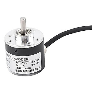Magnetoelectric Incremental Rotary Encoder Wide Voltage AB Two Phases Shaft 6mm 600P/R DC5V-24V