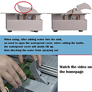Deruilong Electric Bottle Cutter, Glass Bottle Cutter, Glass Cutter, Stain Glass Cutter Stone Cutter Brittle and Hard Materials Cutter Trim Saw - Rock, Stone, Glass Cutting, Trimming, Sawing Machine