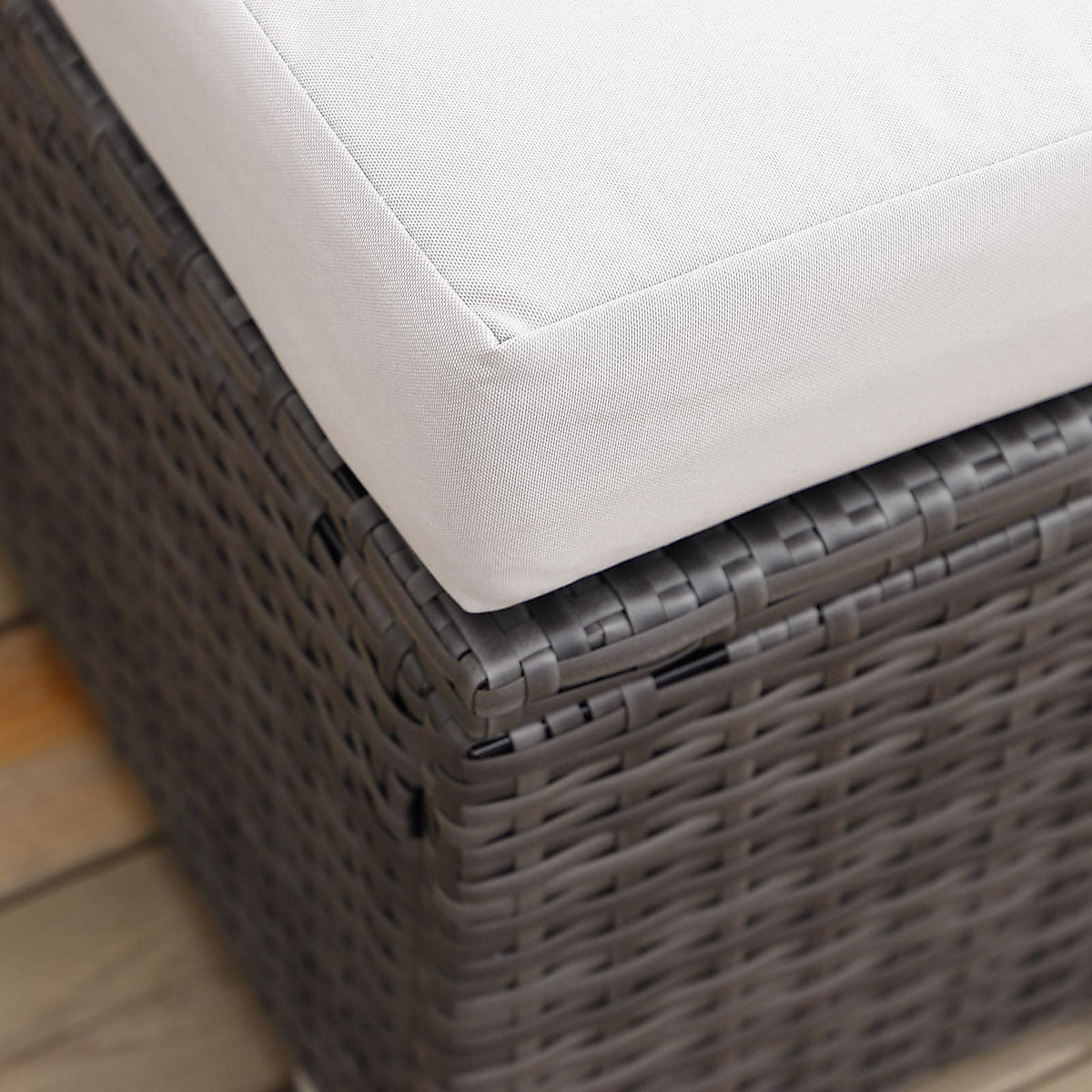 RADIATA Conversation Sets Outdoor Patio Furniture Sofa Set 2pcs Armless Gray PE Rattan Wicker Conversation Sets Clearance (Light Grey)