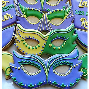 Mardi Gras Mask Cookie Cutter, 4.5" Made in USA by Ann Clark