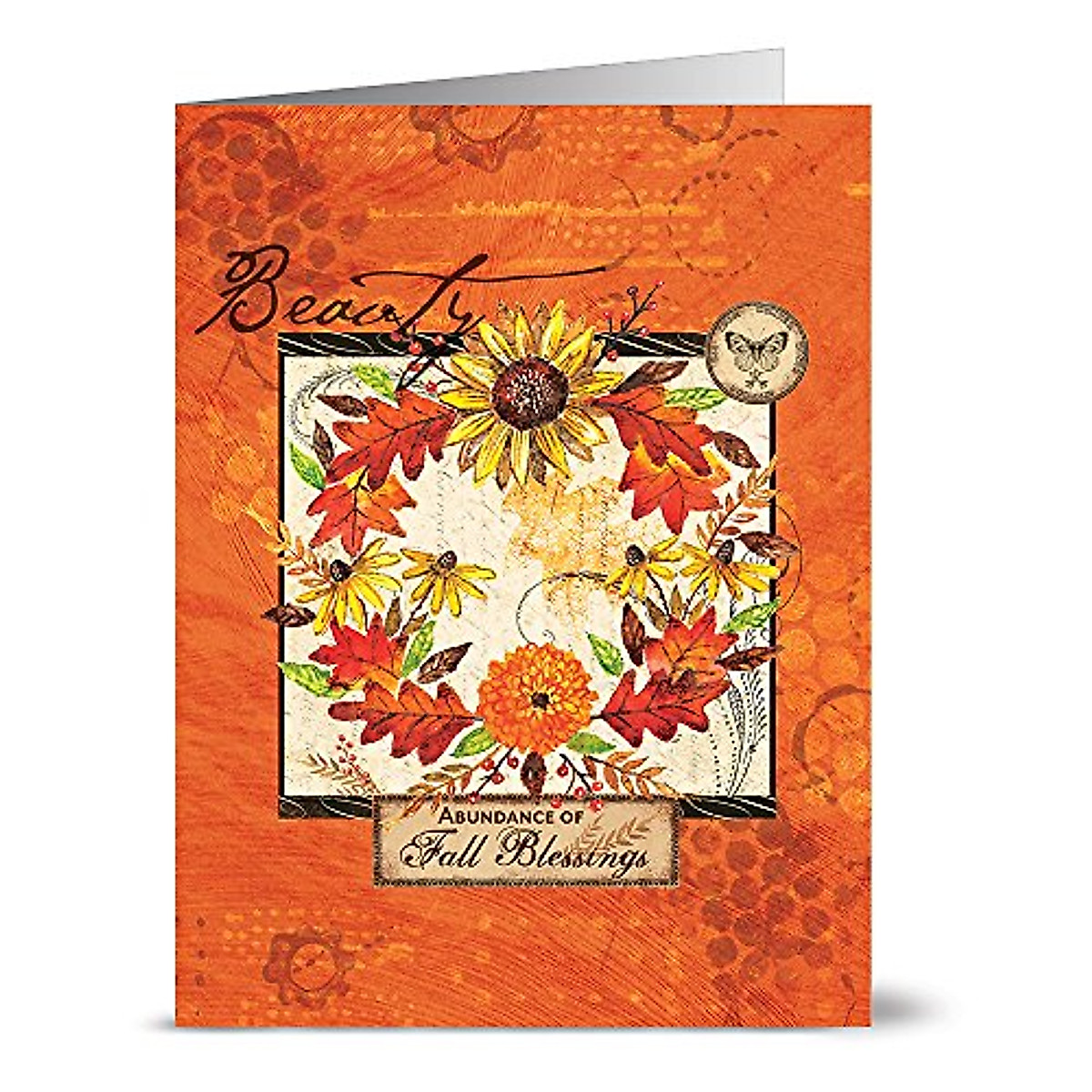 Note Card Cafe Christmas Greeting Card Set with Envelopes | 72 Pack | Blank Inside, Glossy Finish | Fall Blessings | Bulk Set for Greeting Cards, Occasions, Birthdays
