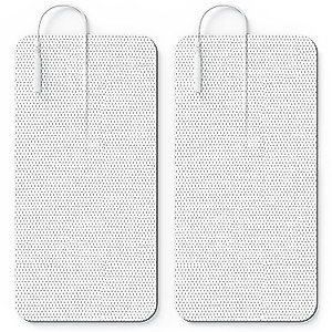 AUVON Extra Large Tens Unit Replacement Pads 4'' x 8" (2 Pcs), Premium Reusable Electrodes Latex-Free Tens Patches with Self-Stick Performance for Waist and Lower Back Pain Relief (Non-Irritating)