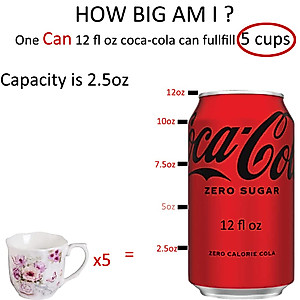 GuangYang （Tiny Size）Fine Porcelain Mini Espresso Turkish Cups and Saucers Set, 2 Ounces or 80cc,in Gift Box