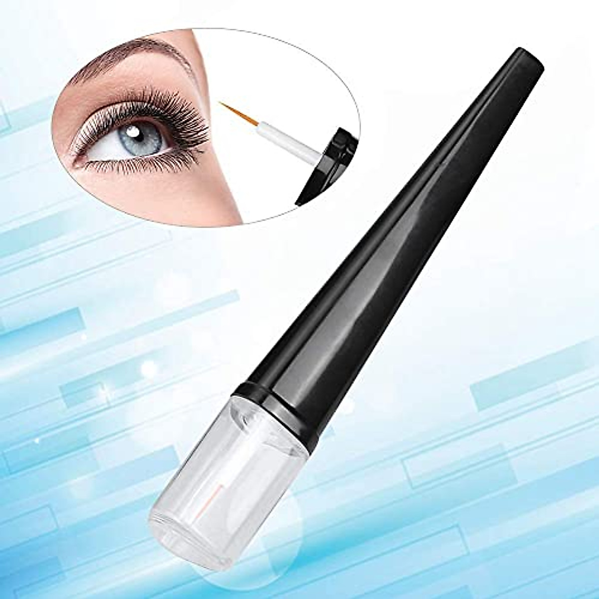 Empty Eyelash Tube, 25PCS 5ml Clear Refillable Plastic Mascara Container with Rubber Stopper Empty Eyeliner Wand Bottle for Castor Oil and DIY Cosmetics Beauty Tool