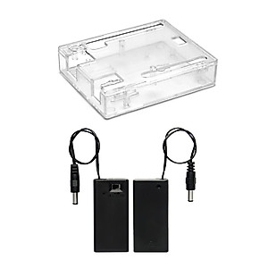 Gikfun 9v Battery Holder and Uno R3 Case Compatible with Arduino UNO R3 DIY