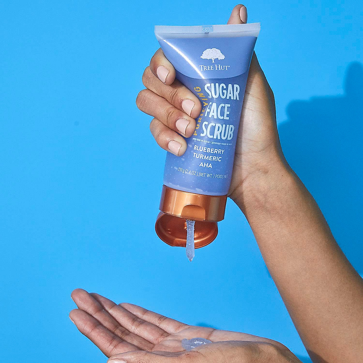 Tree Hut Blueberry & Turmeric Purifying Face Scrub | Deep Cleans Pores to Remove Dead Skin & Impurities | Alpha Hydroxy Acid | Vegan, Free of Parabens, Formaldehyde Donors, & Sulfates | 7.4 fl oz.