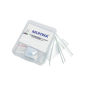 MUHWA 50PCS Blank Microscope Slides and 100 PCS 22mmx22mm Square Cover Glass (7101 Non-Frosted)
