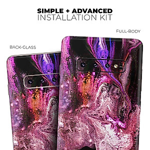 DesignSkinz Liquid Abstract Paint V70 Protective Vinyl Decal Wrap Skin Cover Compatible with The Samsung Galaxy S20 (Screen Trim & Back Glass Skin)