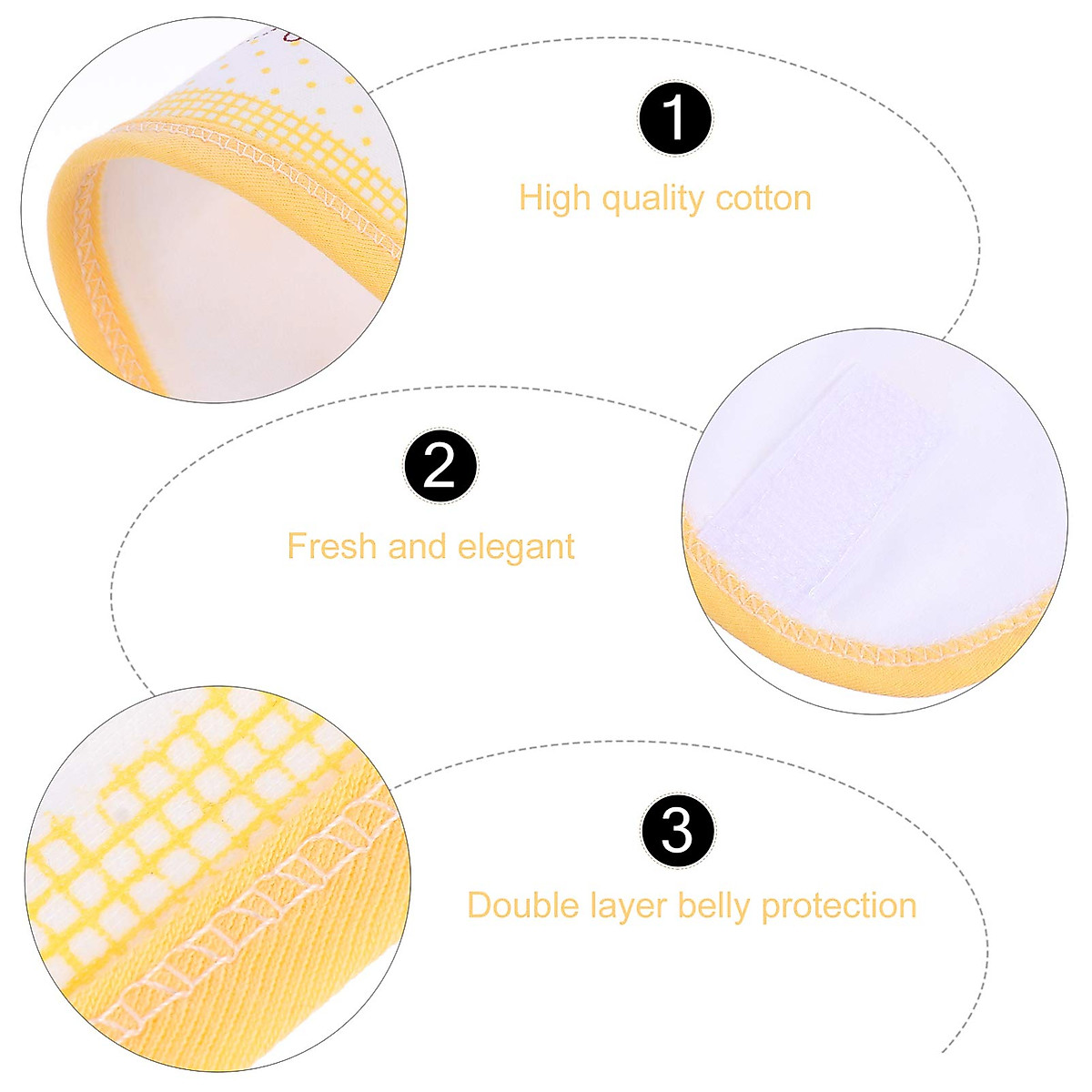 EXCEART 4pcs Baby Umbilical Hernia Belt Baby Belly Button Cord Band Infant Belly Wrap Adjustable Navel Belly Band