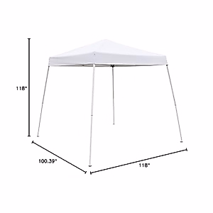 Gappys 10’ x 10' Pop-up Canopy Tent - Commercial Instant Outdoor Canopy - Easy Set-up Straight Leg Folding Beach Shelter (10x10 FT, White) (N001)