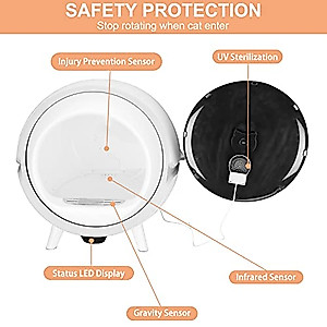 Self Cleaning, DECEMPADS Automatic,Safety Protection Extra Large Cabin Weight Sensor APP Control Timer No Scooping Smart Cat litter box Washable Cleaning Cabin