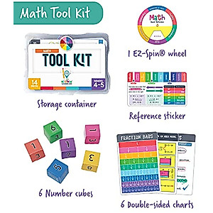 Be Clever Wherever Grade 5 Math Kit, 4th & 5th Grade Math Tool Kit, Word Problem Strategies, Intermediate Division Strategies, and Advanced Fractions Math Reference Books (17 Pc)