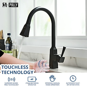 Fapully Touchless Kitchen Faucet with Pull Down Sprayer, with Soap Dispenser