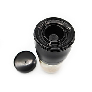 Glass Sesame Seed Grinder, Durable Sesame Mill, (Capacity: About 1oz of Sesame Seeds) Made in Japan (Black)