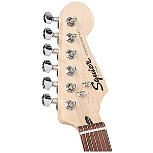 Stratocaster Electric Guitar Kit with Amp, Bag, Strap - Fender Squier, Poplar Body, Laurel Fingerboard