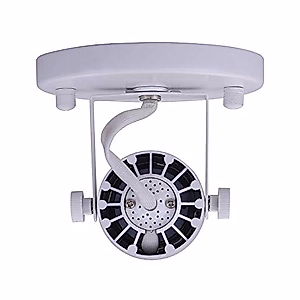 CLOUDY BAY LED Flush Mount Ceiling Spot Light,CRI90+ 8W 600lm 3000K Warm White Dimmable,Adjustable Tilt Angle Ceiling Light Fixture,White Finish