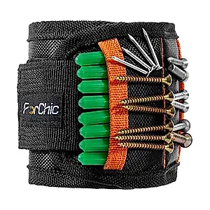 Magnetic Wristband with 15 Strong Magnets for Holding Screws, Nails, Drill Bits, Unique Cool Tool Christmas Birthday Gifts Gadgets for Men, DIY Handyman, Father/Dad, Husband, Boyfriend, Him, Women