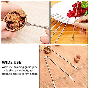 Multitools 10pcs Seafood Forks Picks Stainless Steel Crab Peeling Needle Nut Picker Tool Seafood Plier Walnut Tools Lobster Crab Leg Plier Crab Picks Household Tools