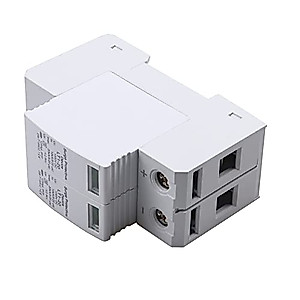 VOZINMOST Voltage Surge Arrester Device Circuit Breaker, 2P Surge Protective Device DC Photovoltaic Lightning Protector Safe House Low-Voltage Arrester (1000V 2P20KA)