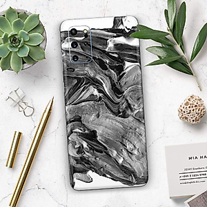 DesignSkinz Liquid Abstract Paint V57 Protective Vinyl Decal Wrap Skin Cover Compatible with The Samsung Galaxy S20 (Screen Trim & Back Glass Skin)