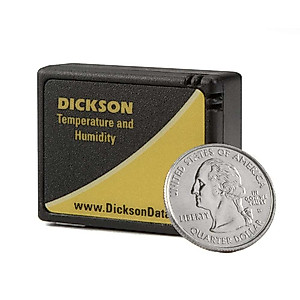 Dickson TK550 Compact Temperature and Humidity Data Logger, -4F to 158F Temperature Range, 0-95% RH Non-Condensing Humidy Range, Pack of 12