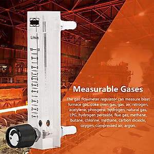 Watris Veiyi LZQ-7 Oxygen Air Gas Flow Meter, 1-10LPM Air Gas Flowmeter with Control Valve for Measuring Controlling Gas Flow