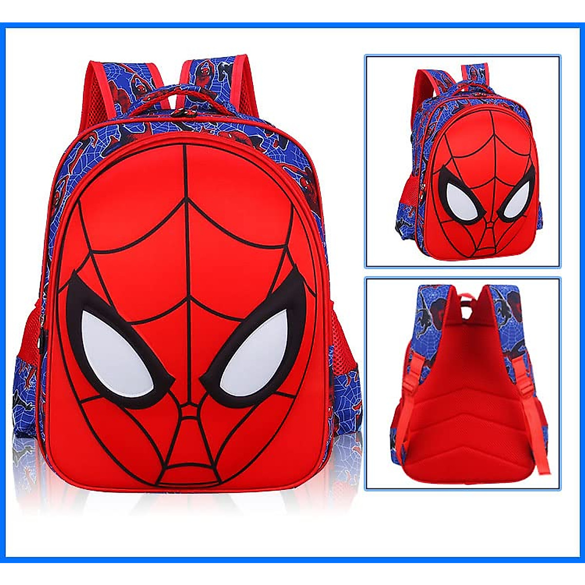 Dasellbag Toddler Boys Girls Kids Backpack 3D Cartoon Comic Lightweight Waterproof Student Schoolbag for Christmas Halloween(Blue-S)