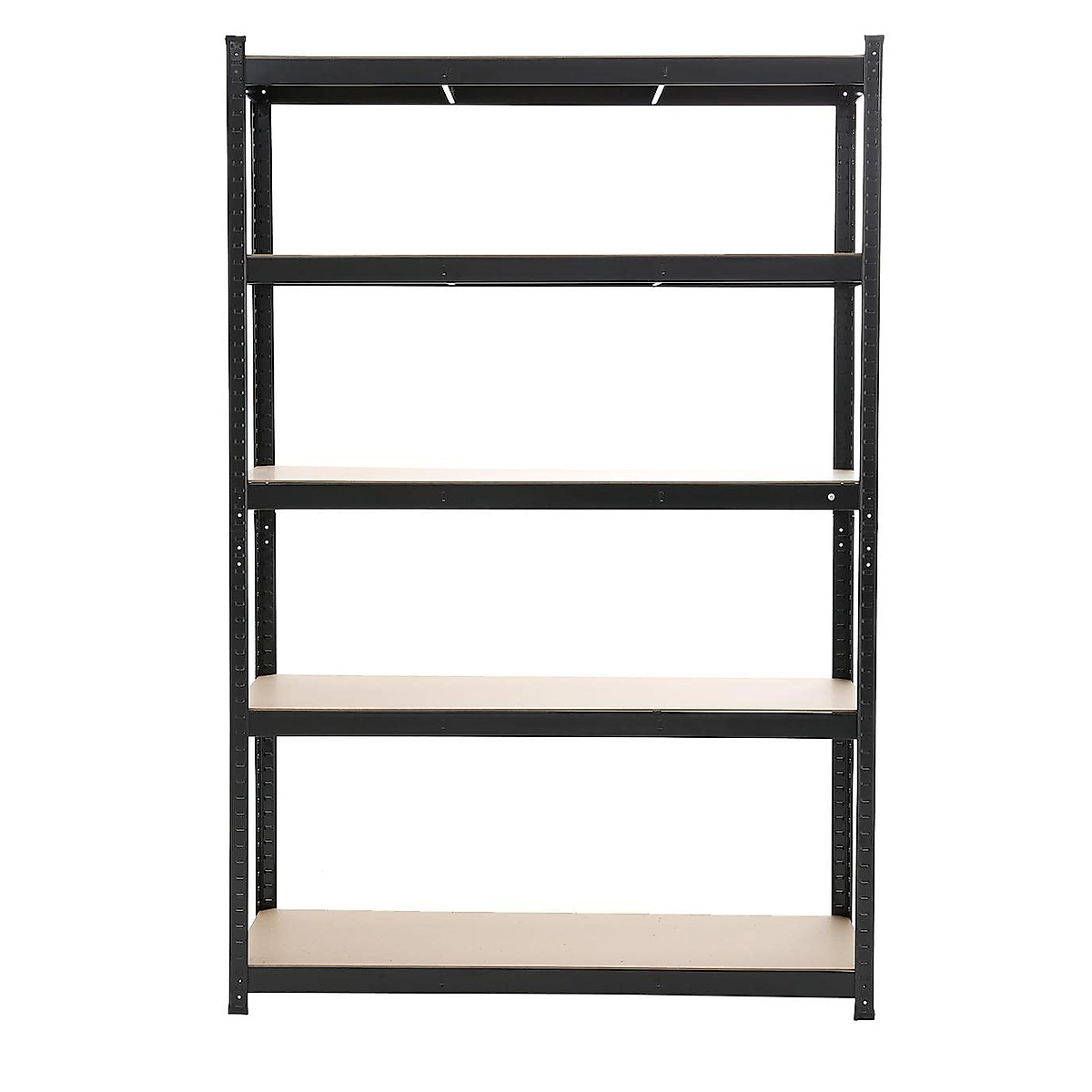 Panana 5 Tier Racking Shelf 70.8x39.3x15.7 inch Garage Shelving Storage Shelves Unit 1.8M Higher Utility Rack Shelf Organizer for Workshop/Commercial/Industrial/Kitchen (Black, 180X100X40CM)